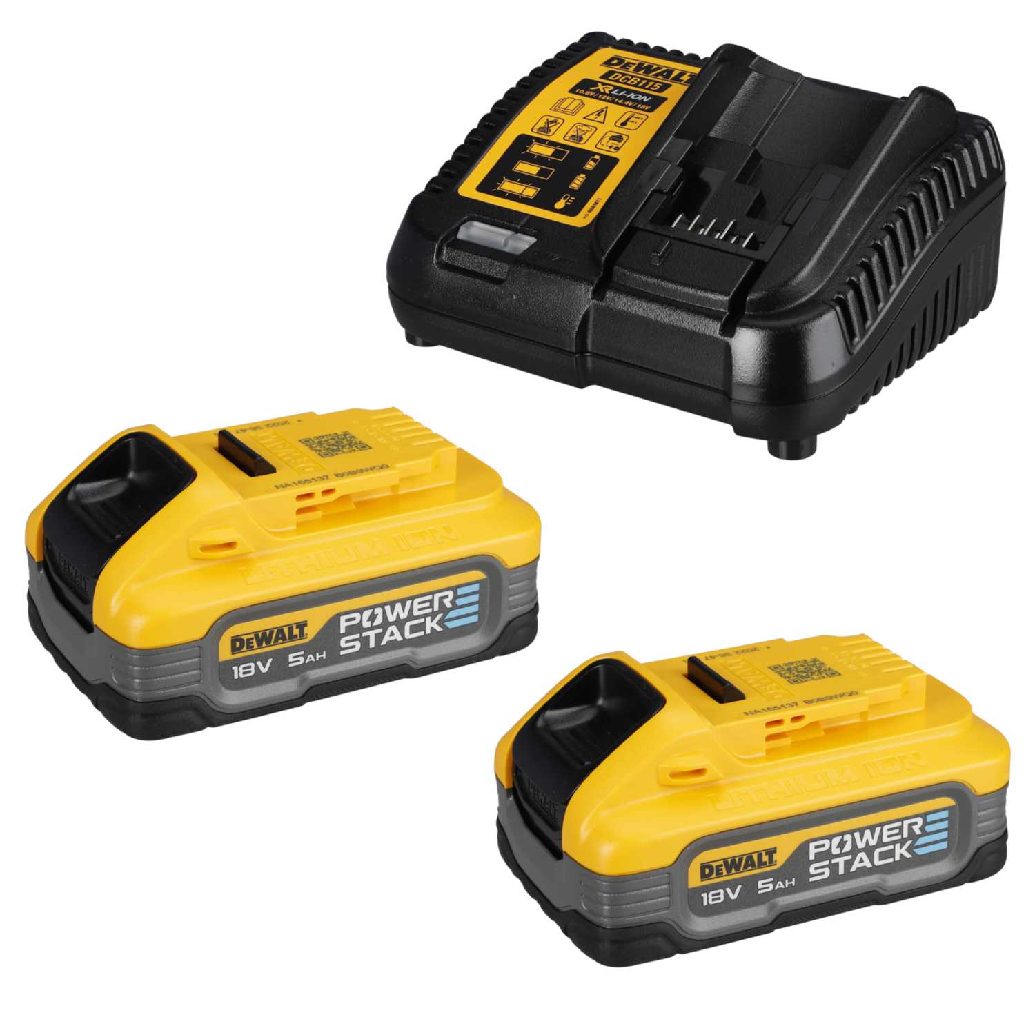 DeWALT DCK2050H2T-GB 18V XR Combi and Impact Driver with 2 x 5.0Ah POWERSTACK Batteries ...