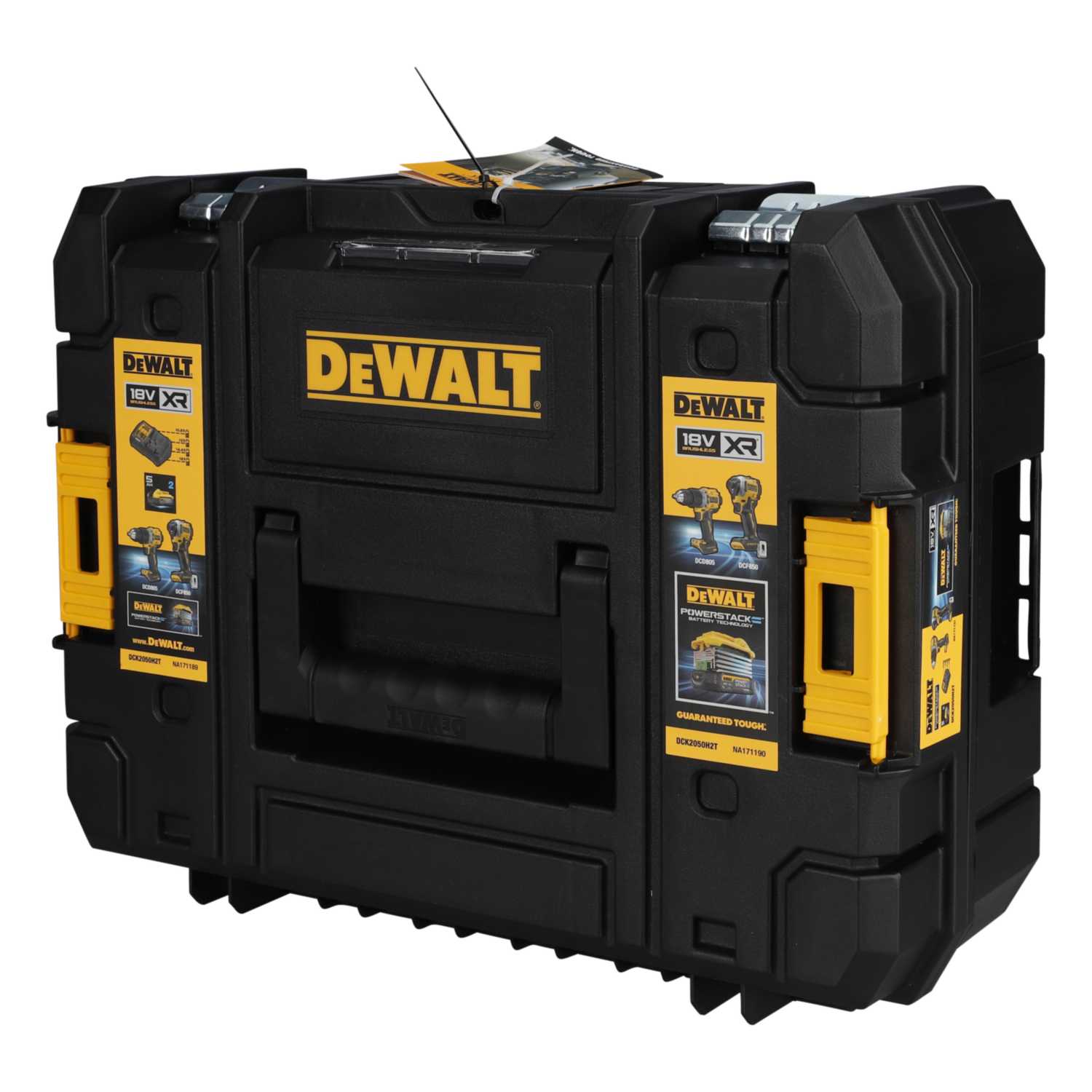 DeWALT DCK2050H2T-GB 18V XR Combi and Impact Driver with 2 x 5.0Ah POWERSTACK Batteries ...