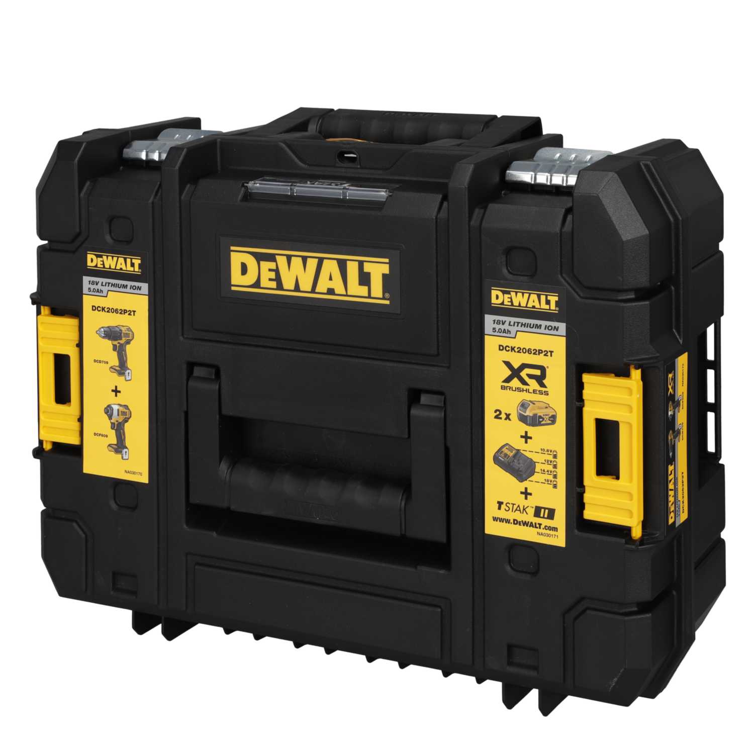 DeWALT DCK2062P2T-GB 18V XR Combi Drill and Impact Driver Kit (DCK2062P2T-GB) | CEF