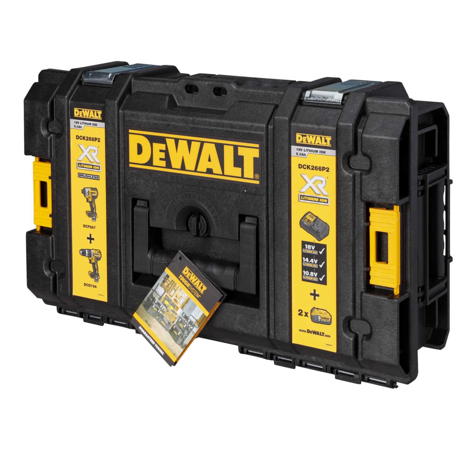 DeWALT DCK266P2-GB 18V XR Compact Hammer Drill and Impact Driver Kit ...