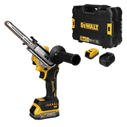 DeWALT DCM200E2T-GB 18V XR Band File with 2 x 1.7Ah POWERSTACK ...