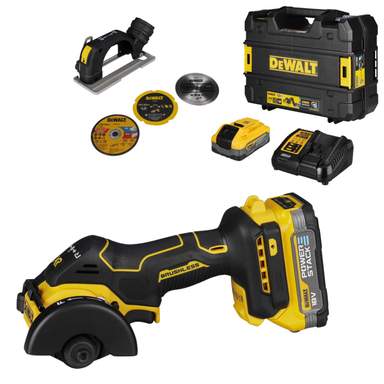 DeWALT DCS438E2T-GB 18V XR Cut Off Tool with 2 x 1.7 Ah POWERSTACK ...