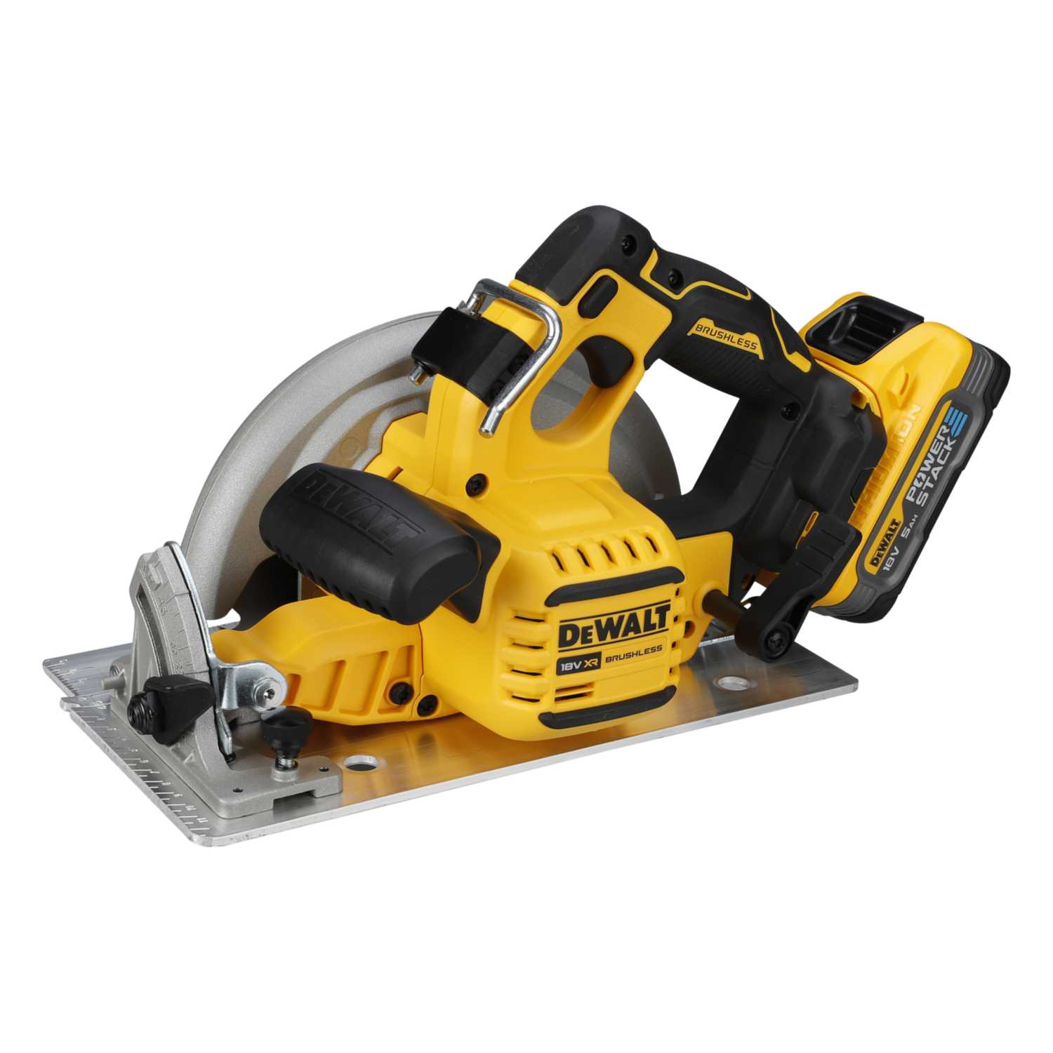 DeWALT DCS573H2T-GB 18V Circular Saw with 2 x 5.0Ah POWERSTACK ...