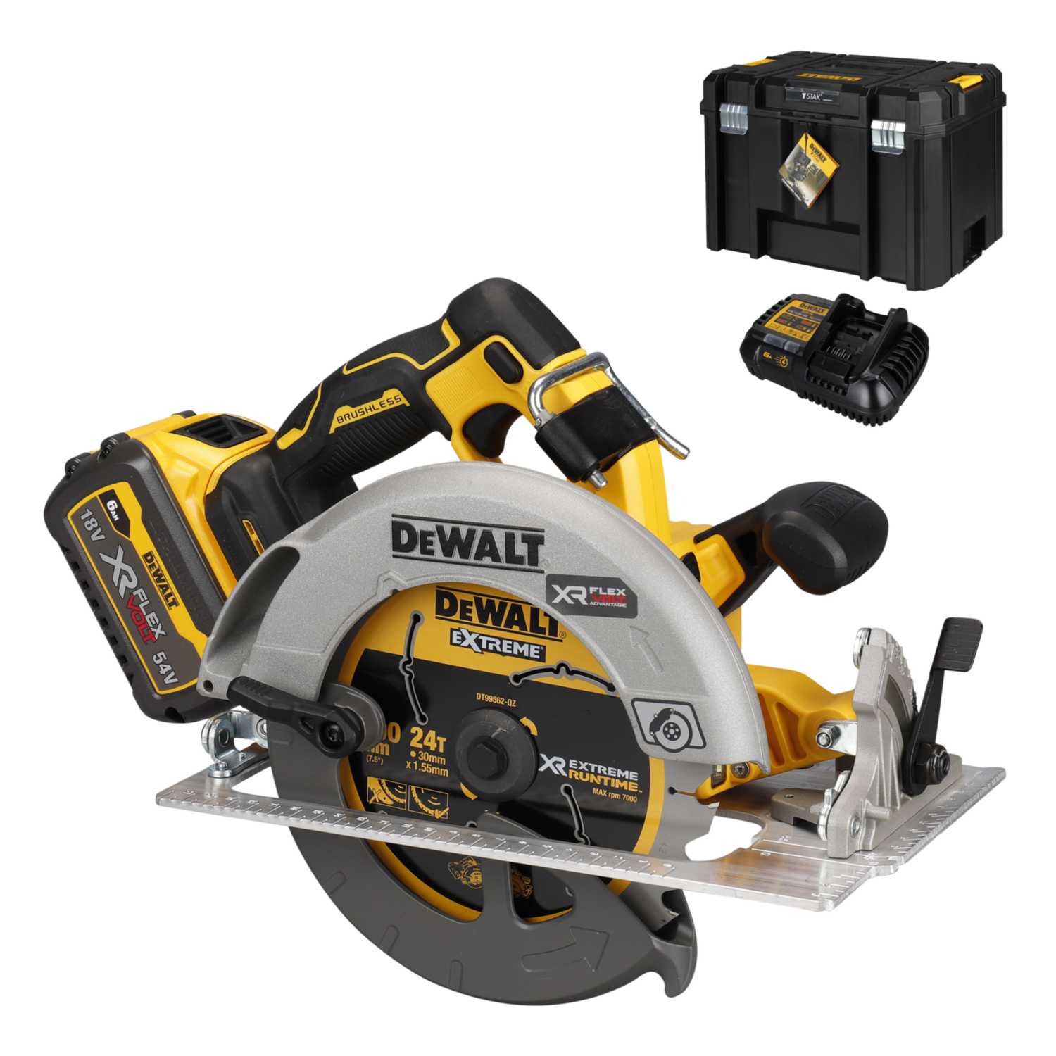 DeWALT DCS573T1 GB 18V XR FLEXVOLT ADVANTAGE 190mm Circular Saw DCS573T1 GB CEF