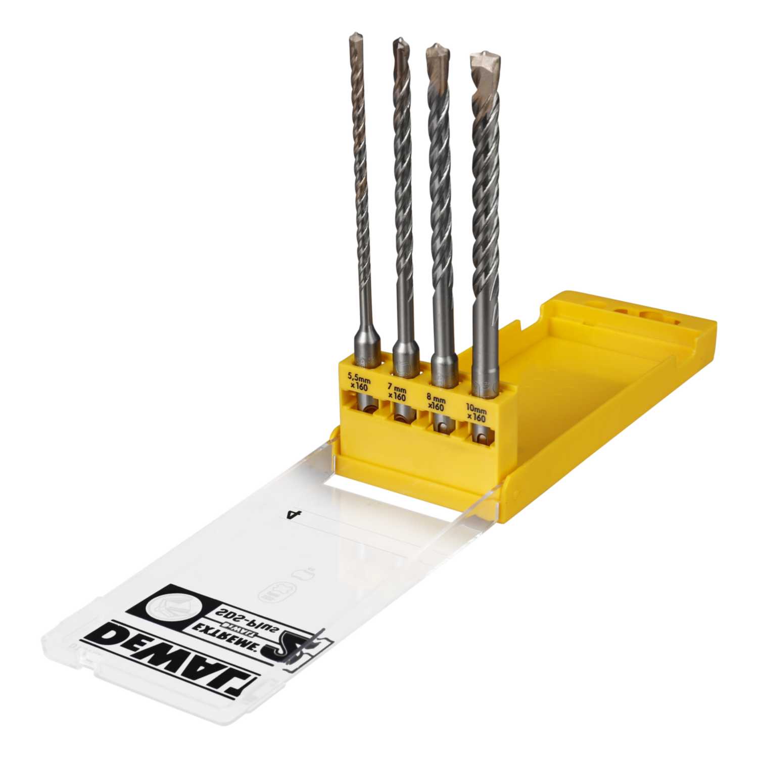 DeWALT DT9702-QZ 4 Piece Extreme 2 SDS+ Drill Bit Set (DT9702-QZ) | CEF