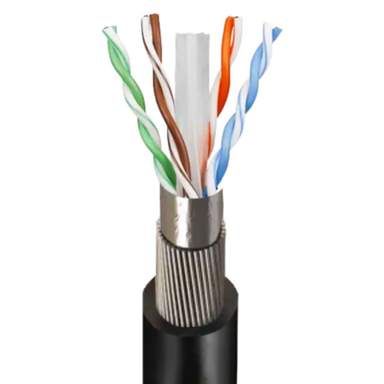 Securi-Flex CAT6 Unshielded Twisted Pair UTP SWA Cable Black (Cut ...
