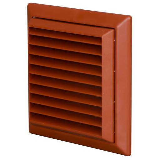 Domus Ventilation 100mm 4" Fixed Grille Terracotta (4904T) | CEF