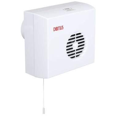 Domus Ventilation 100mm 4" Centrifugal Fan with Pullcord, Humidistat ...