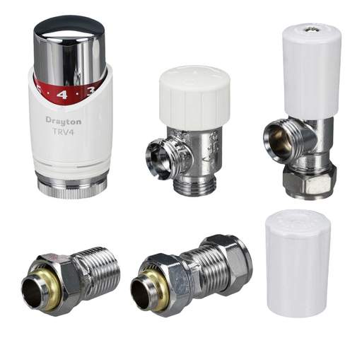 Drayton TRV4 Classic 15mm Angled Thermostatic Radiator Valve with ...