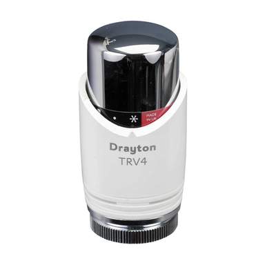 Drayton TRV4 Classic Thermostatic Radiator Valve Sensing Head White ...