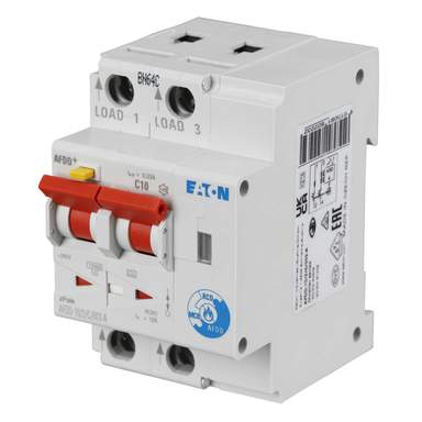 Eaton 10A Double Pole 3 Module C Curve 10kA 30mA AFDD (AFDD-10/2/C/003-A) | CEF