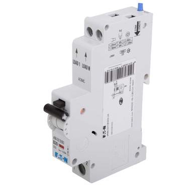Eaton 20A Single Pole 1 Module B Curve 6kA 30mA Type AC RCBO (EAD20BH30C) | CEF