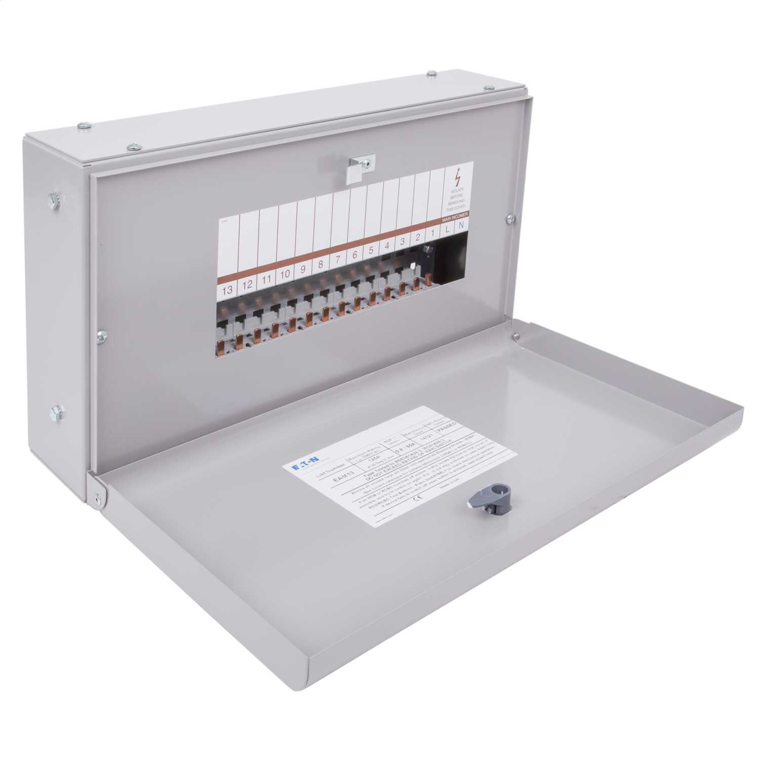 Eaton 13 Way 125A SP+N Metalclad Distribution Board without Incomer ...