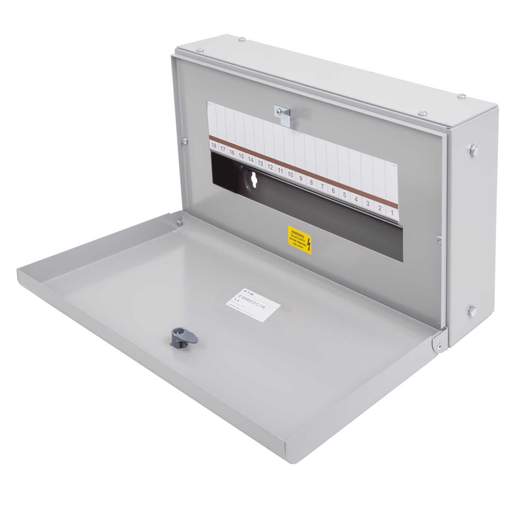 Eaton 18 Module Enclosure with DIN Rail Unglazed Door Grey (EBMXDC18) | CEF