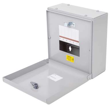 Eaton 6 Module Modular Enclosure with DIN Rail Unglazed Door Grey ...