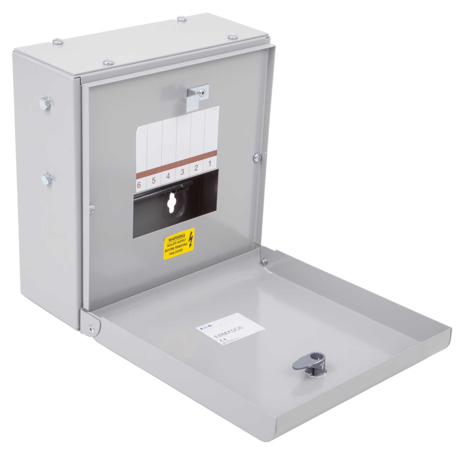 Eaton 6 Module Modular Enclosure with DIN Rail Unglazed Door Grey ...