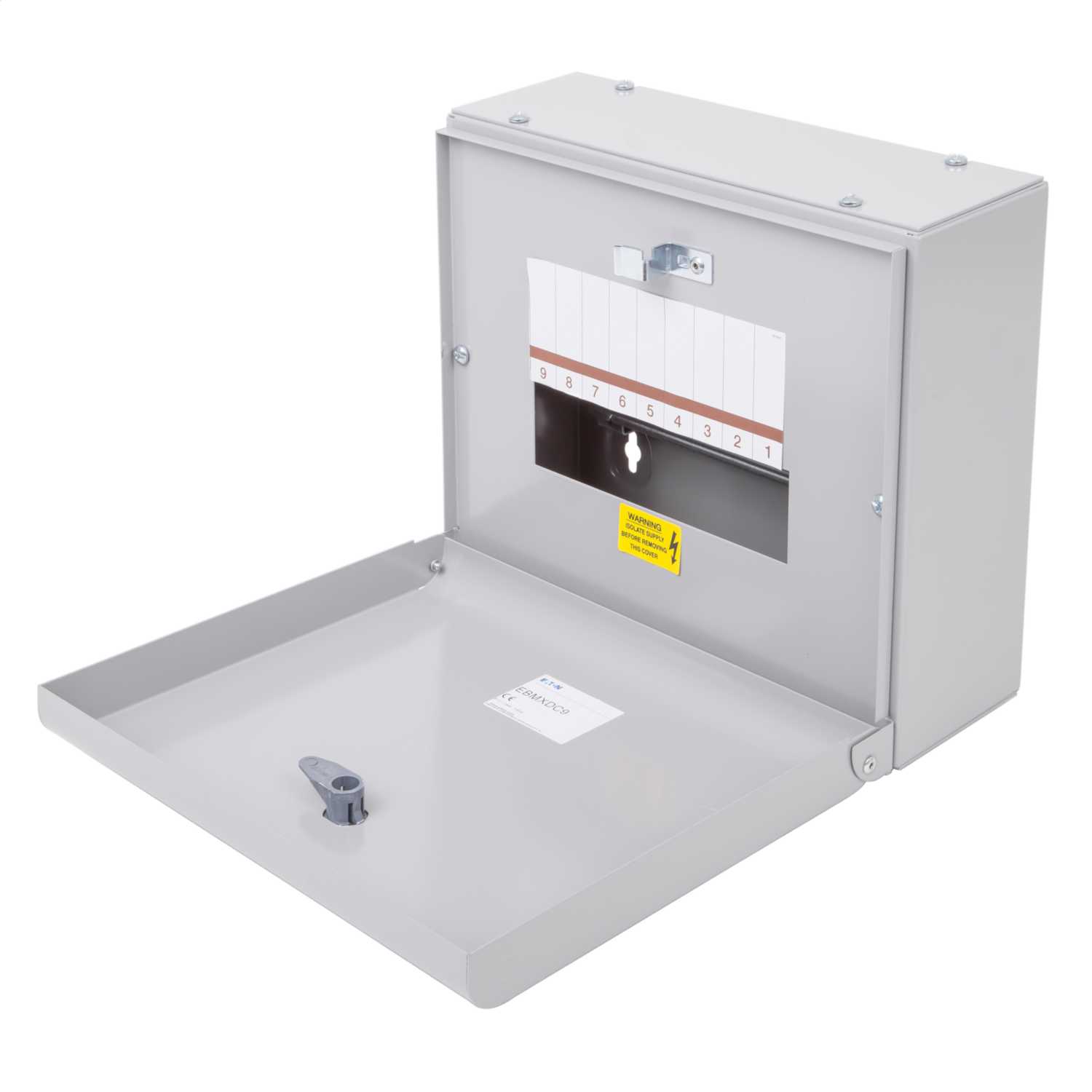 Eaton 9 Module Modular Enclosure with DIN Rail Unglazed Door Grey ...