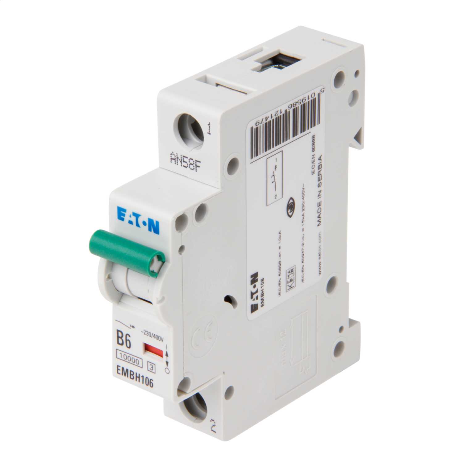 Eaton Memshield 3 6A Single Pole 10kA B Curve MCB (EMBH106) | CEF