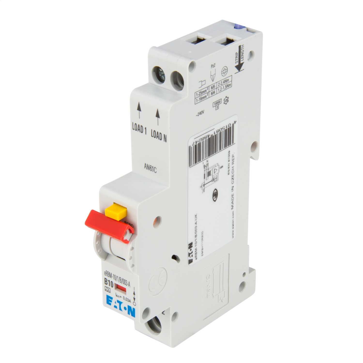 Eaton 6A Single Pole 1 Module B Curve 10kA 30mA Type A RCBO (EMBH106R30C) | CEF