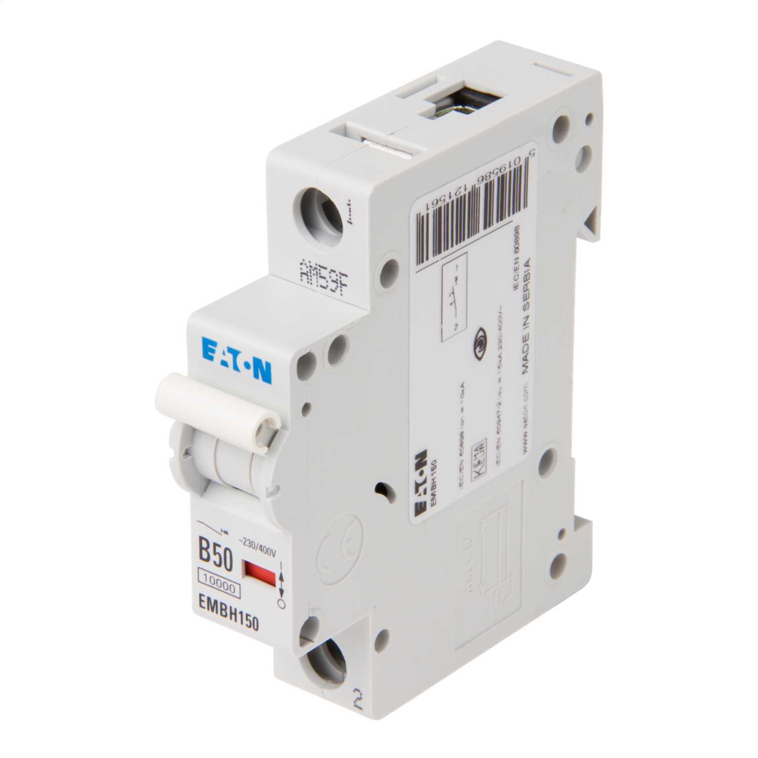 Eaton Memshield 3 50A Single Pole 10kA B Curve MCB (EMBH150) | CEF