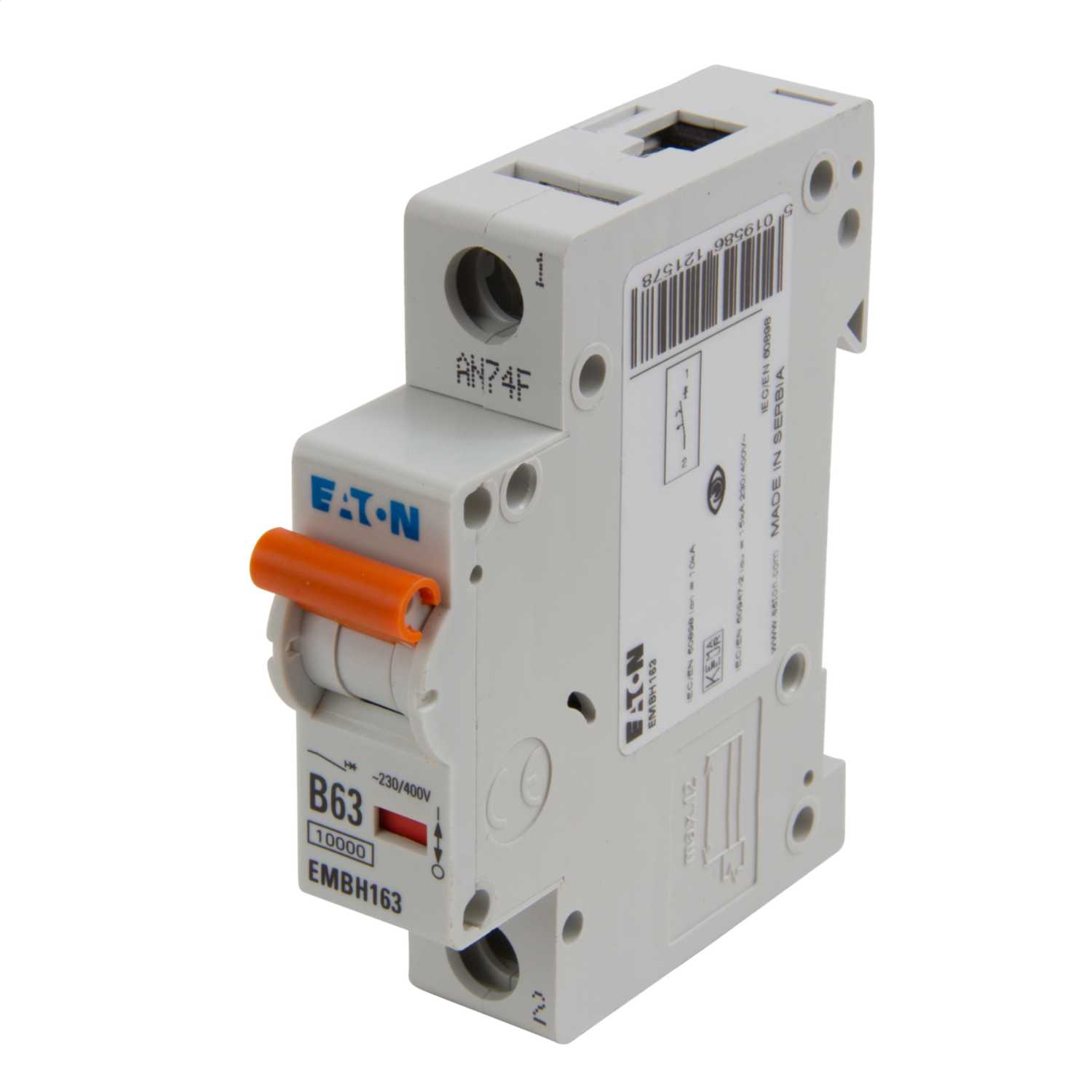 Eaton Memshield 3 63A Single Pole 10kA B Curve MCB (EMBH163) | CEF