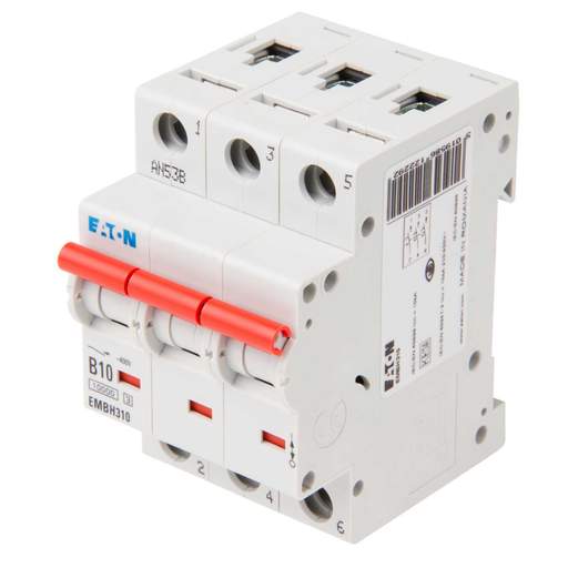 Eaton Memshield 3 10A Triple Pole 10kA B Curve MCB (EMBH310) | CEF