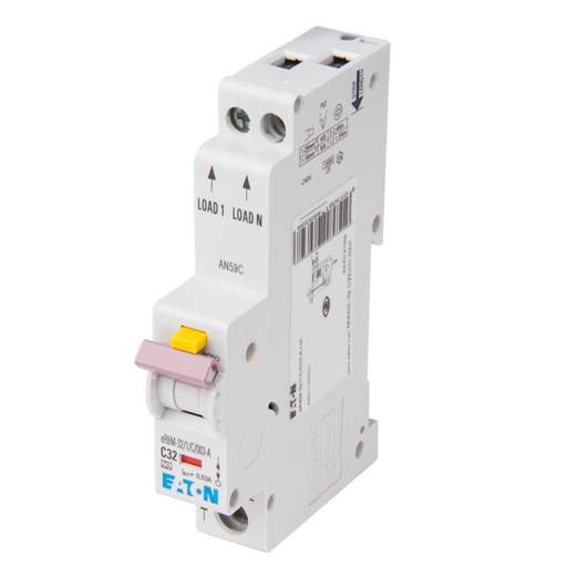 Eaton 32A Single Pole 1 Module C Curve 10kA 30mA Type A RCBO (EMCH132R30C) | CEF