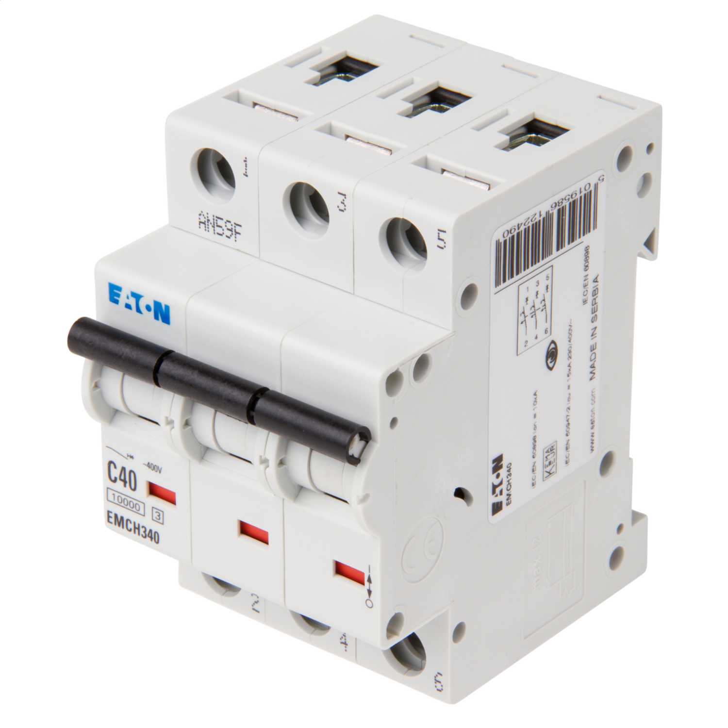 Eaton Memshield 3 40A Triple Pole 10kA C Curve MCB (EMCH340) | CEF