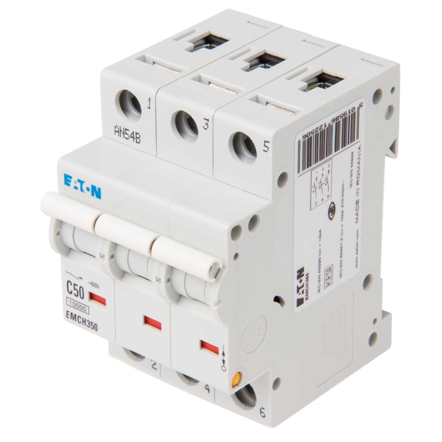 Eaton Memshield 3 50A Triple Pole 10kA C Curve MCB (EMCH350) | CEF