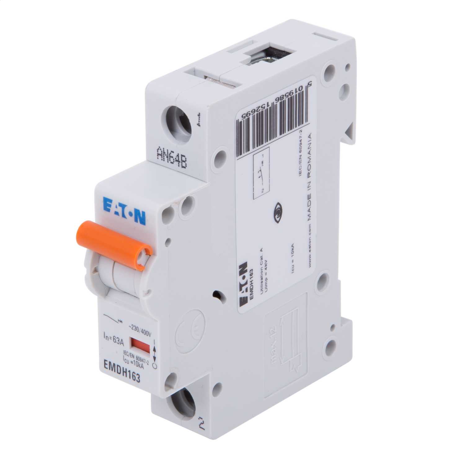 Eaton Memshield 3 63A Single Pole 10kA D Curve MCB (EMDH163) | CEF