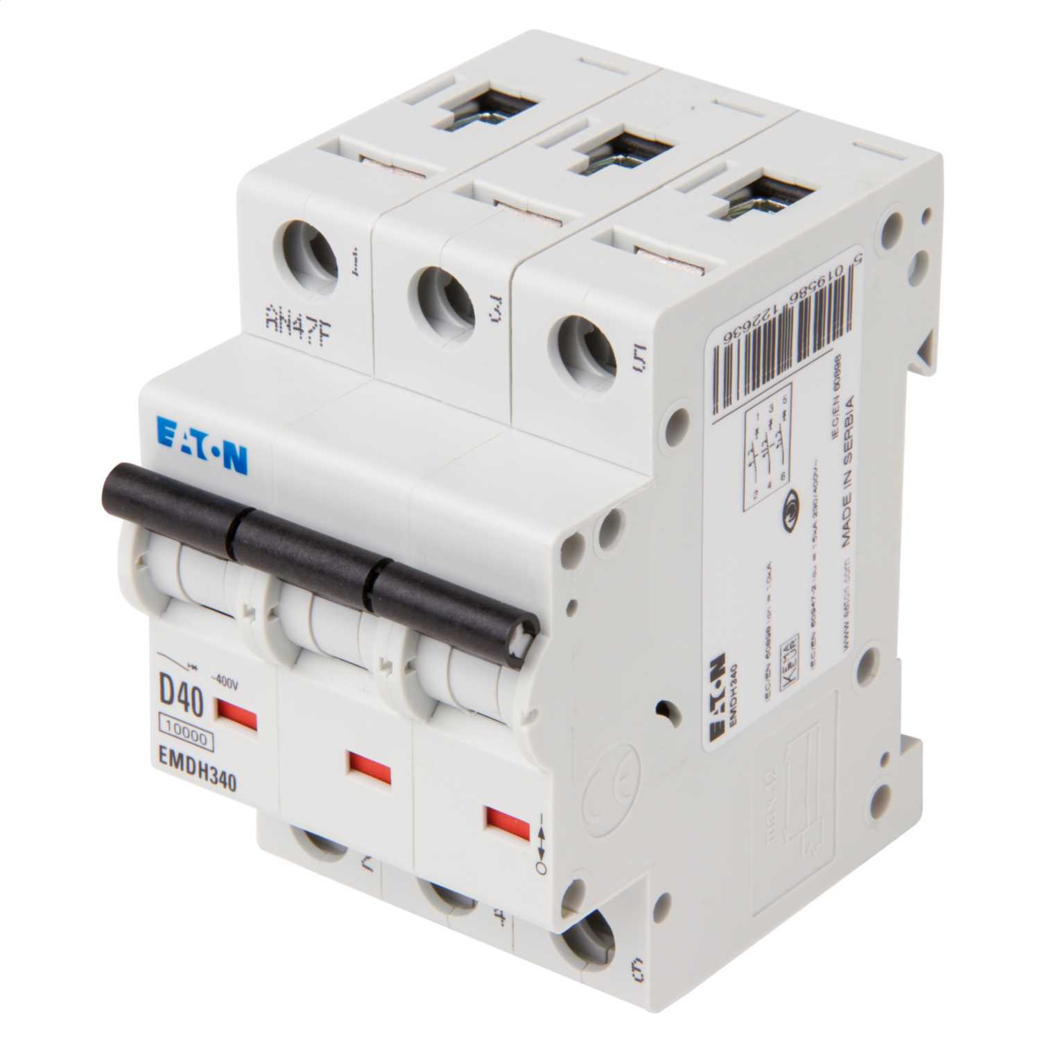 Eaton Memshield 3 40A Triple Pole 10kA D Curve MCB (EMDH340) | CEF