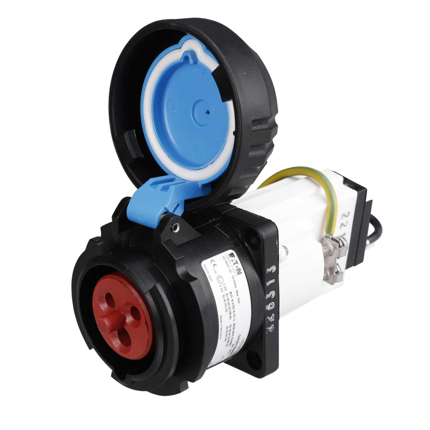 Crouse-Hinds 16A 2P+E 230V Zone 1 Ex Flange Socket IP66 ...