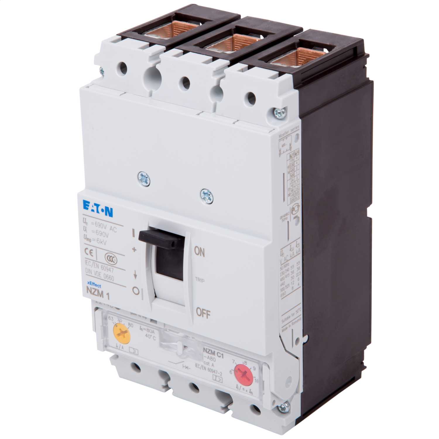 Eaton 80A Triple Pole 36kA MCCB (NZMC1-A80) | CEF