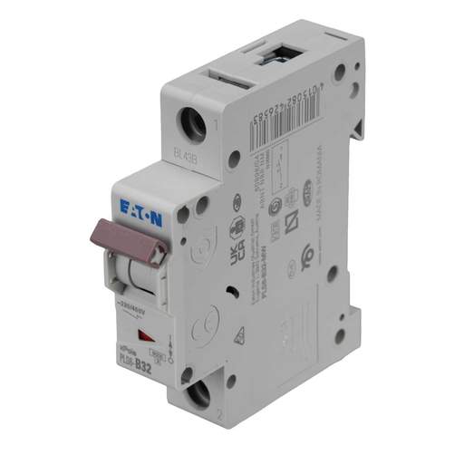 Eaton 32A Single Pole 6kA B Curve MCB (PLS6-B32-MW) | CEF