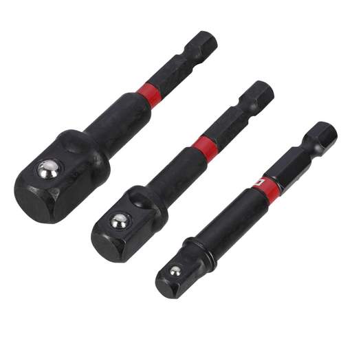 Einhell 3 Piece ¼" Hex Impact Socket Adapter Set (49134215) | CEF