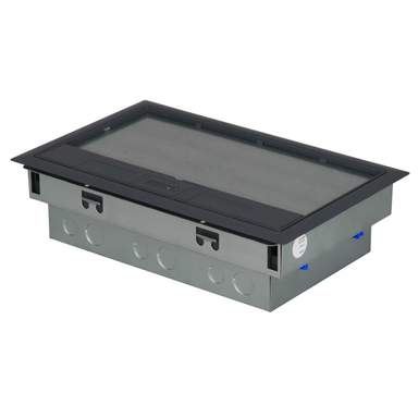 Electrak 2 Compartment Floor Box 85mm Deep Single Base (CR2002) | CEF