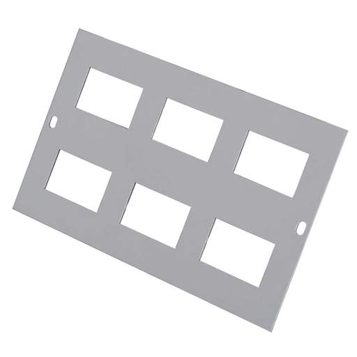 Electrak 6 Module Data Telecom Plate for Floor Box (CR025) | CEF