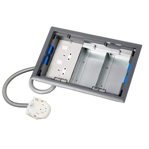 Electrak Legrand 3 Compartment Box with 3m 2P+E Tap-Off and Twin Socket ...