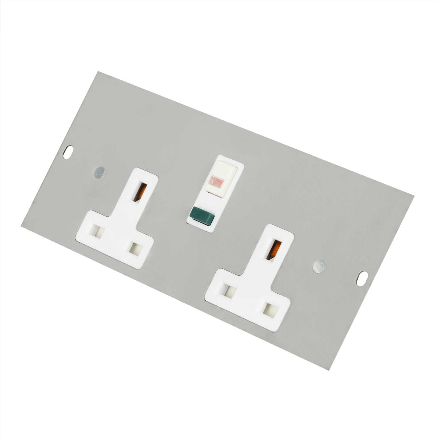 Electrak 2 Gang RCD Socket Accessory Plate 75mm Width (CR4111) | CEF