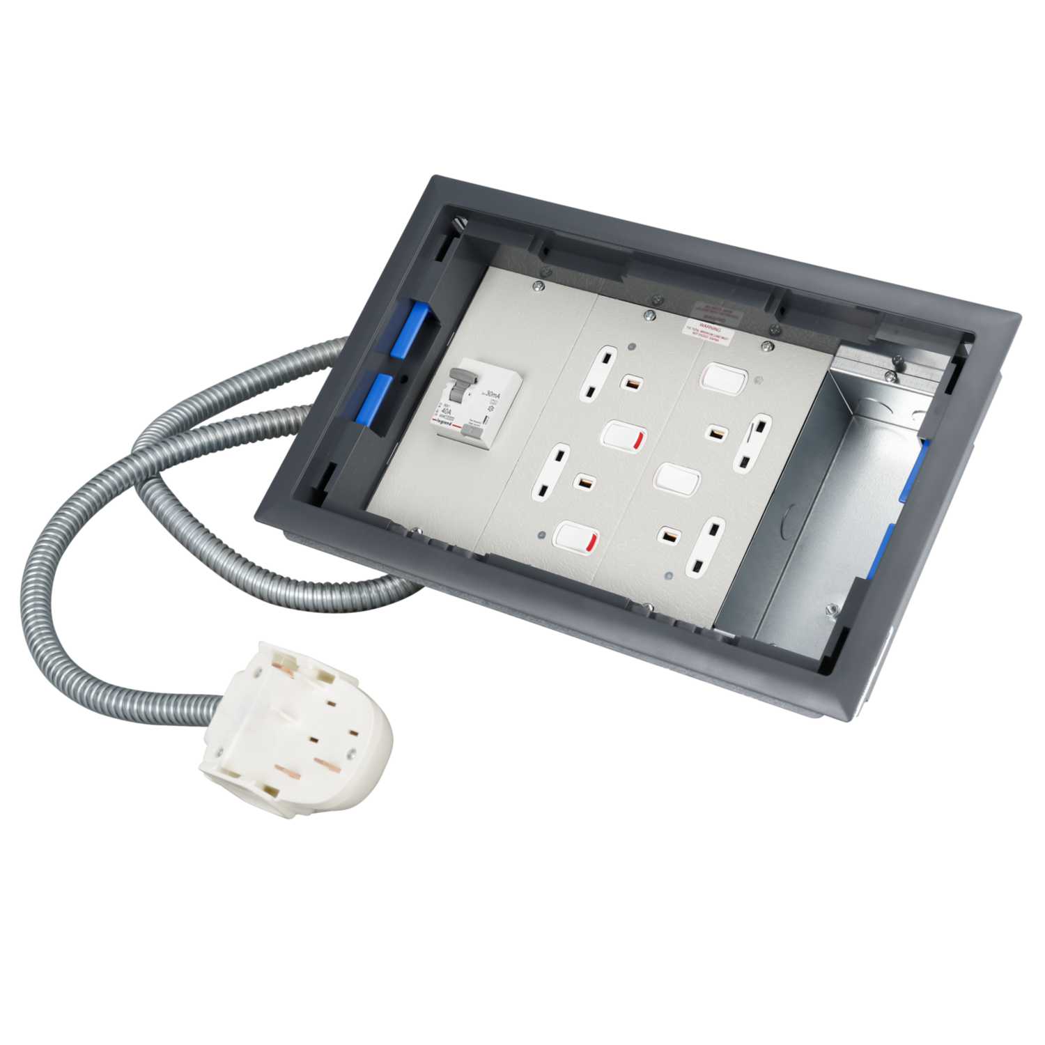 Electrak Floor box with Type A RCD and 2 x Twin Switched Sockets and ...