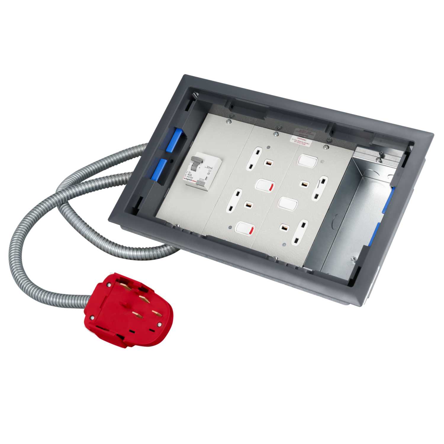 Electrak Floor box with Type A RCD and 2 x Twin Switched Sockets and ...