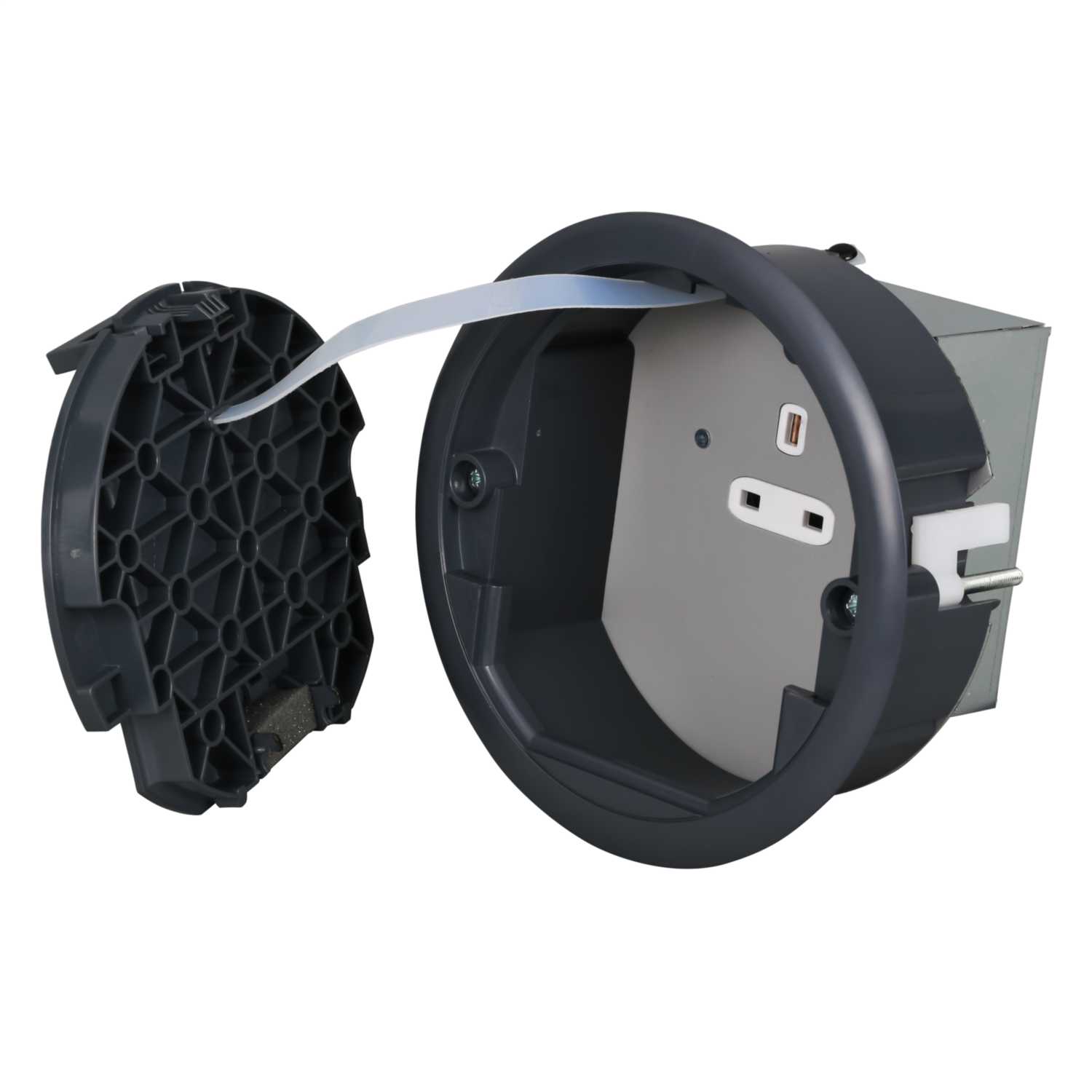 Electrak 169mm Ø Cleaners Floor Grommet with Single Unswitched Socket ...