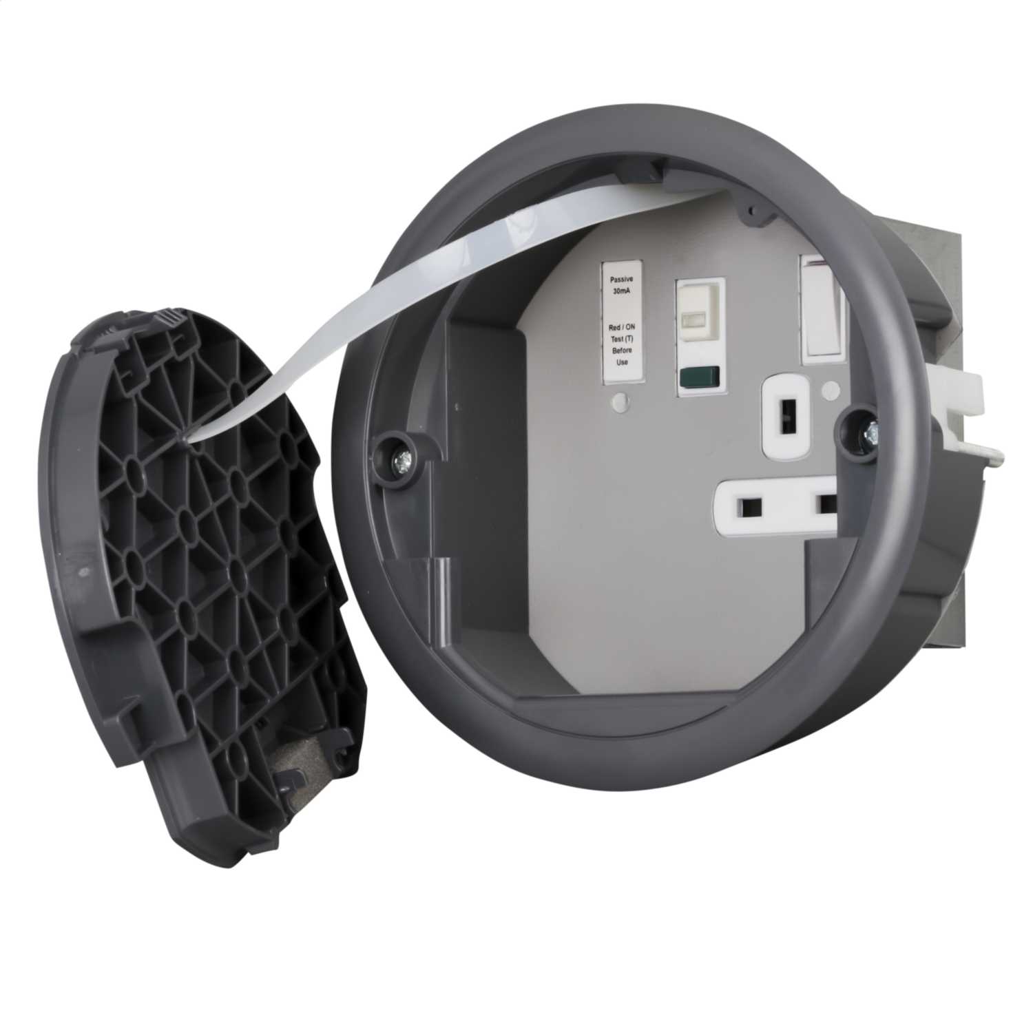 Electrak Floor Grommet 169mm Diameter with RCD Socket (EG0045) | CEF