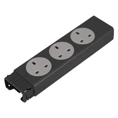Electrak 3 Gang Rotatable Socket Module Standard Earth (IAB503R) | CEF
