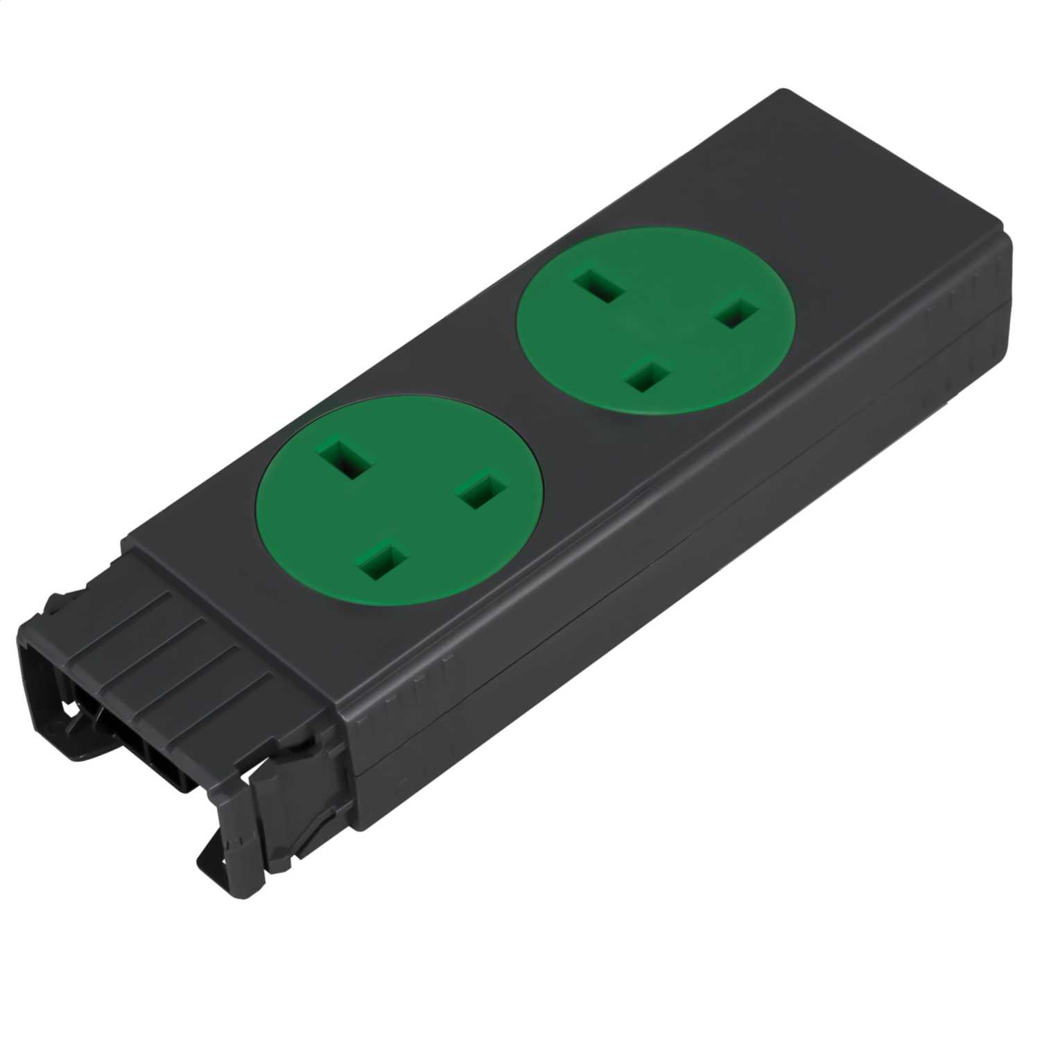 Electrak 2 Gang Fixed Socket Module Clean Earth (IAC502F) | CEF