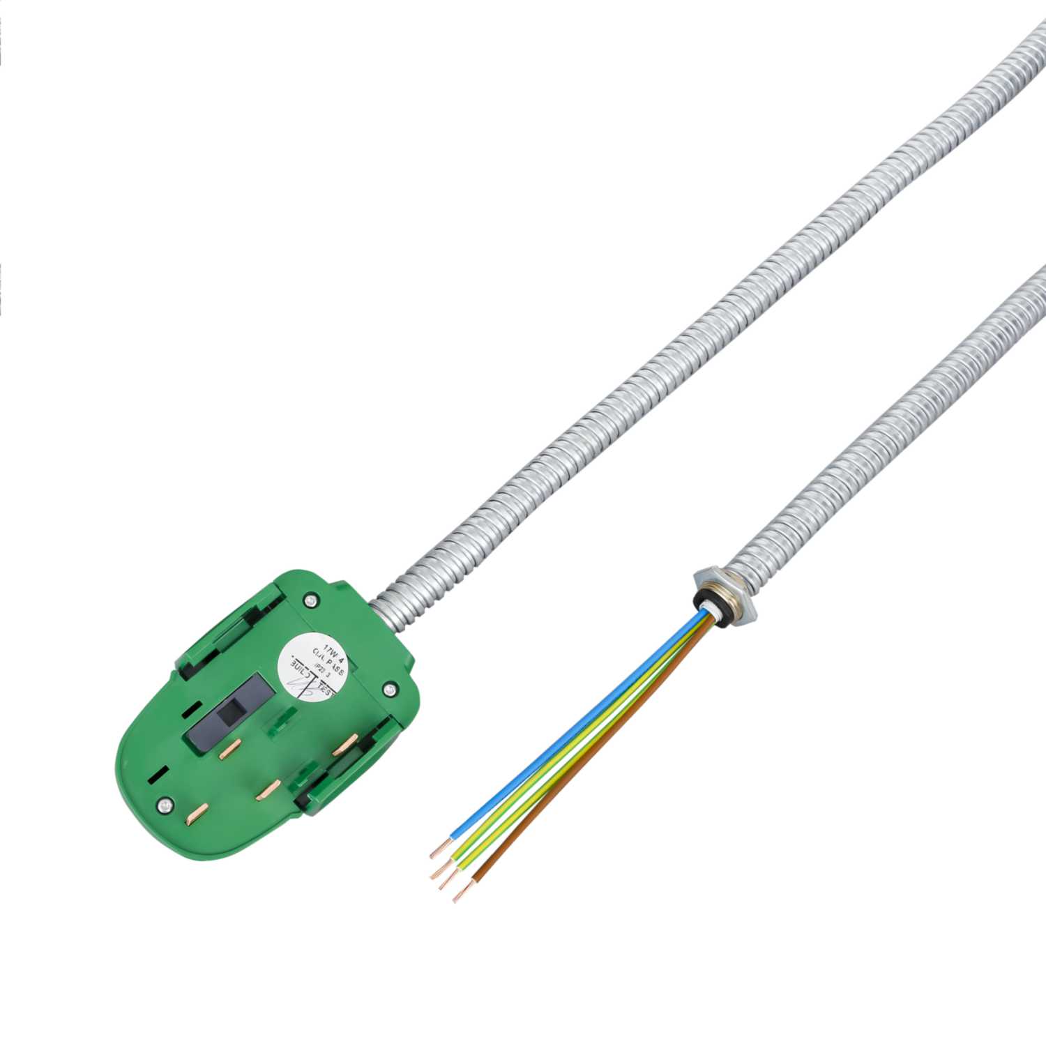 Electrak 13A 2P+E+CE 3m Fused Tap Off Unit Green (JP2313) | CEF