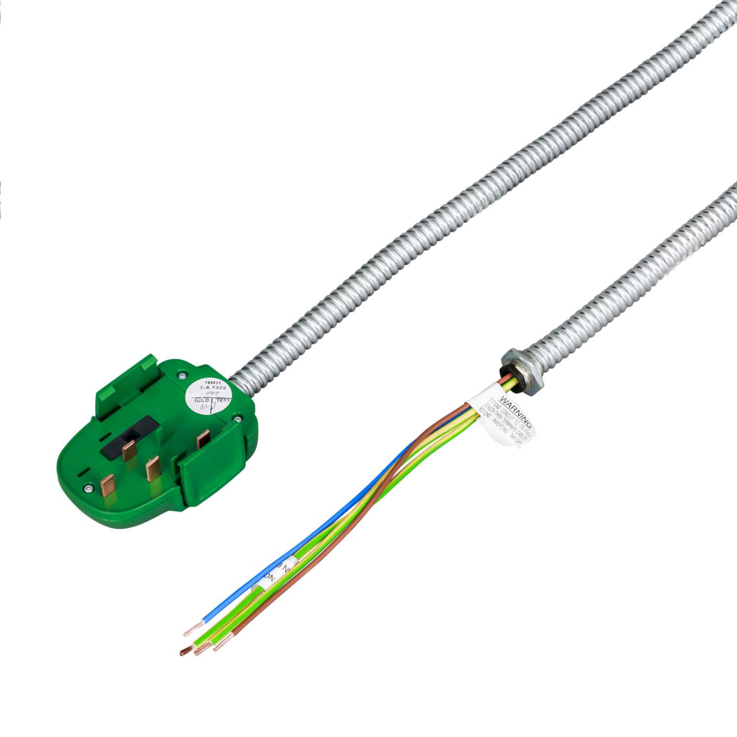 Electrak 32A 2P+E+CE 5m Unfused Tap Off Unit Green (JP2532) | CEF