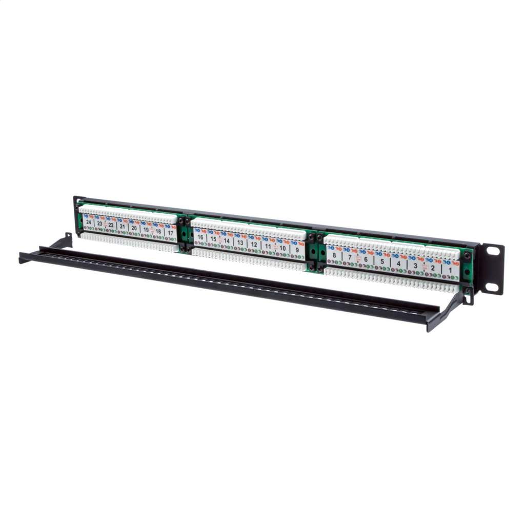 Ethernet Tripp Lite 24-Port 1U Rackmount Cat6 110 568B, RJ45 Patch Panel