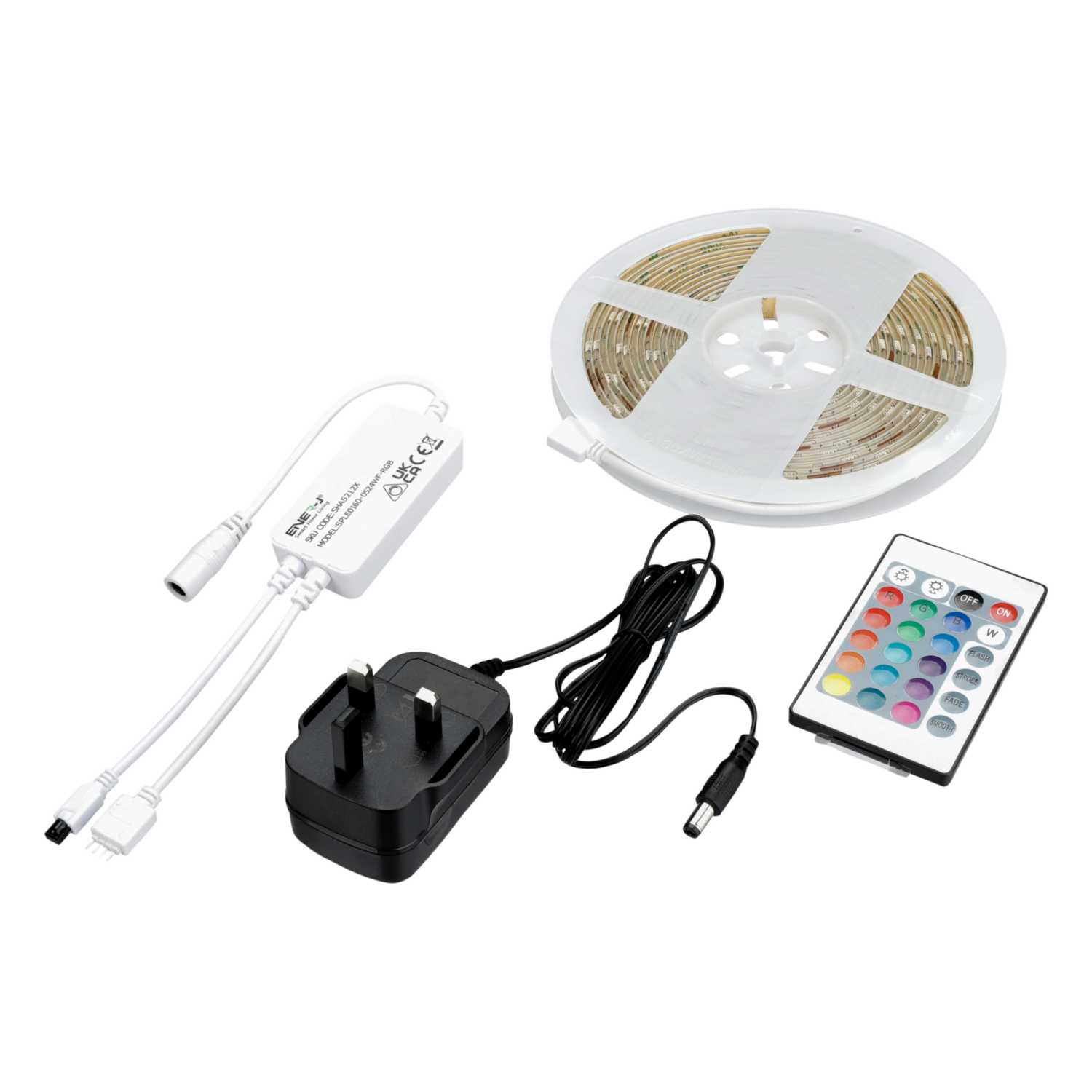 Enerj 5m RGB Smart Wi-Fi LED Tape Kit IP65 (SHA5212X) | CEF