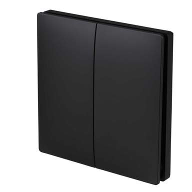 Enerj ECO Range 2 Gang Wireless Kinetic Switch Black (WS1051XB) | CEF
